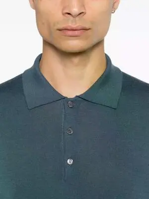 Canali Knit Polo Shirt - Blue