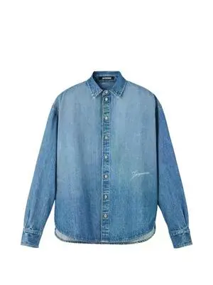 Jacquemus Simon De-nîmes Logo-embroidered Shirt - Blue