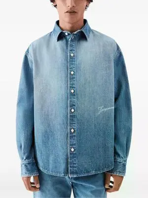 Jacquemus Simon De-nîmes Logo-embroidered Shirt - Blue