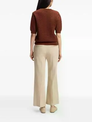 BOSS Pointelle-knit Short-sleeve Sweater