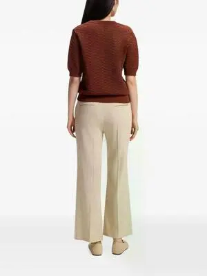 BOSS Pointelle Knit Short-sleeve Sweater