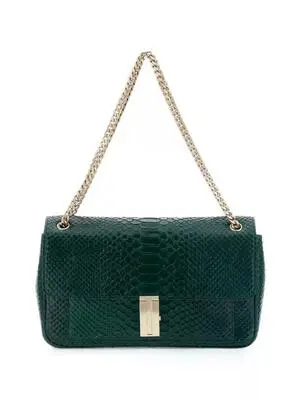 TOM FORD Mia Snakeskin-effect T-clasp Shoulder Bag - Green