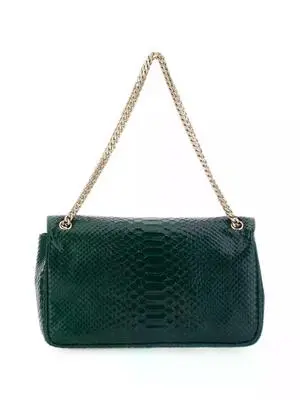 TOM FORD Mia Snakeskin-effect T-clasp Shoulder Bag - Green