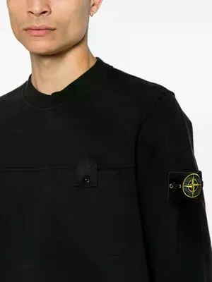 Stone Island Logo-patch Chest-pocket Sweatshirt