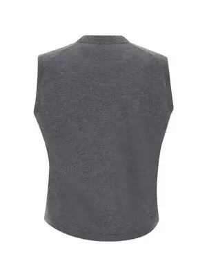KANGRA Button-fastening Ribbed-trim Vest