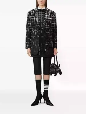 Thom Browne Hopsack Suiting Cropped Trousers