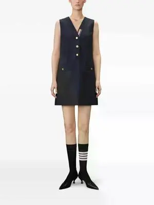 Thom Browne Hopsack Wool Mini Dress
