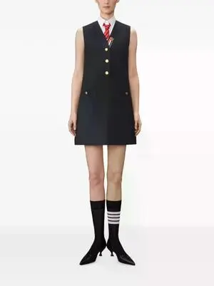 Thom Browne Hopsack Wool Mini Dress