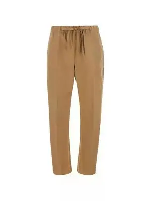 SEMICOUTURE Buddy Drawstring Tapered Trousers - Neutrals