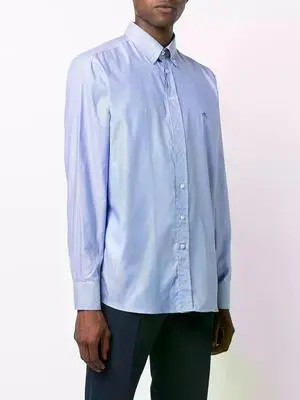 Etro Long-sleeved Embroidered Logo Shirt