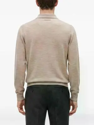 Brunello Cucinelli Long-sleeve Cotton Polo Shirt - Neutrals