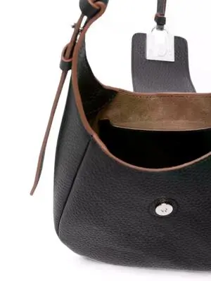 Hogan Mini Logo-plaque Pebbled Shoulder Bag
