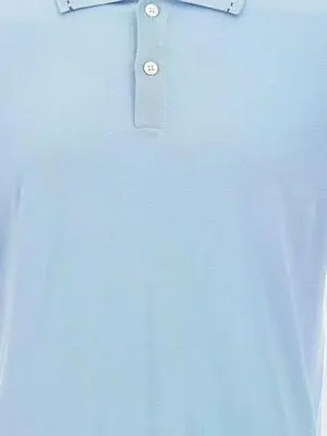 GRAN SASSO Short-sleeve Polo Shirt - Blue