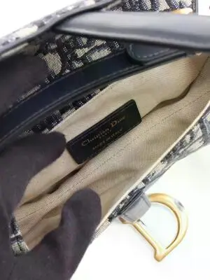 Dior 2010s Saddle Oblique Monogram Mini Tote Bag - Blue