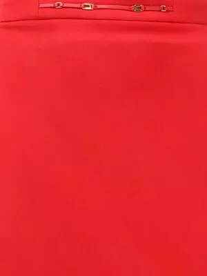 Elisabetta Franchi Jewel-embellished Midi Pencil Skirt - Red