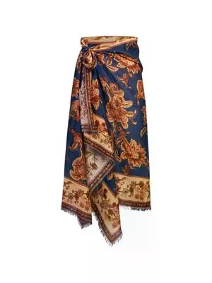 Zimmermann Floral-print Pareo - Blue