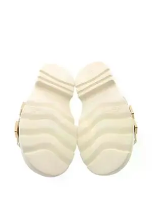 Bottega Veneta Off White Flash Buckle Sandals