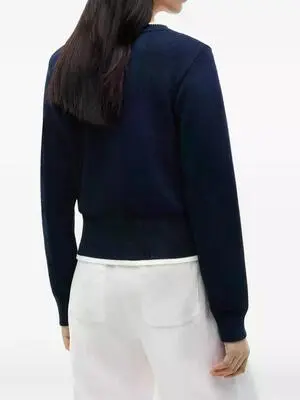 Tommy Hilfiger Logo-embroidered Contrast-trim Sweater