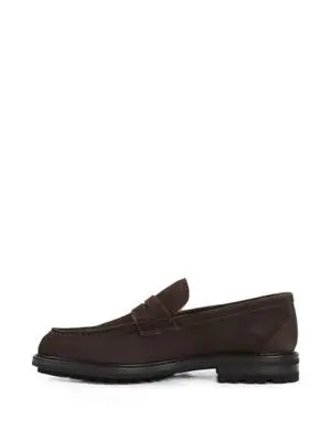 Kiton Suede Penny Loafers