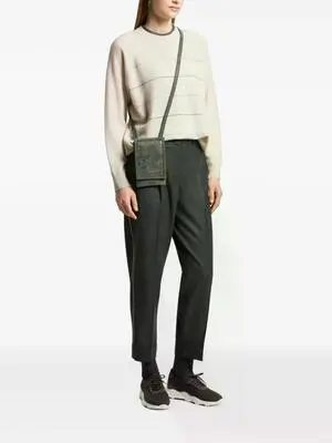 Peserico Pleated Turn-up Trousers - Grey