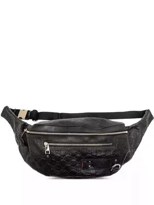 Gucci 2000-2015 Guccissima Web Belt Bag - Black