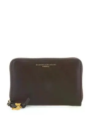 GIANNI CHIARINI Logo-print Leather Wallet - Brown