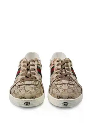 Gucci Stretch Gg Supreme Web-stripe Sneakers