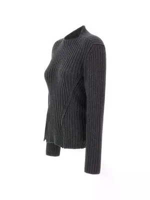 Victoria Beckham Ribbed-knit Wool-cashmere Sweater - Grey