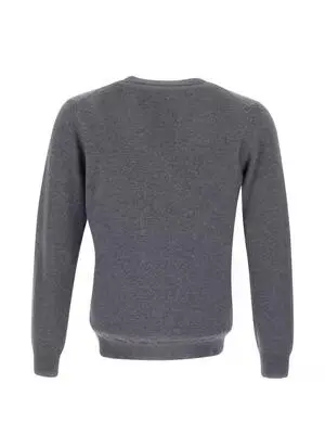 KANGRA Crew Neck Virgin Wool Sweater - Grey