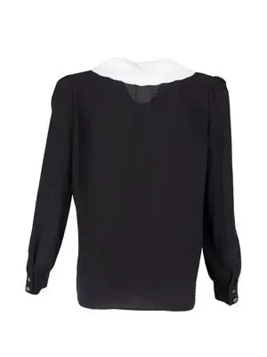 Alessandra Rich Pleated Silk Blouse