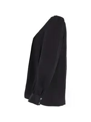 Alessandra Rich Pleated Silk Blouse