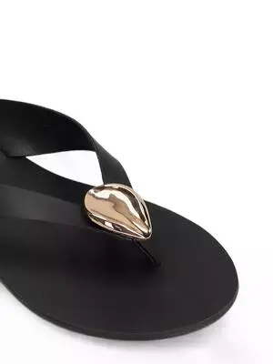 NICOLAS LAINAS Embellished Leather Sandals