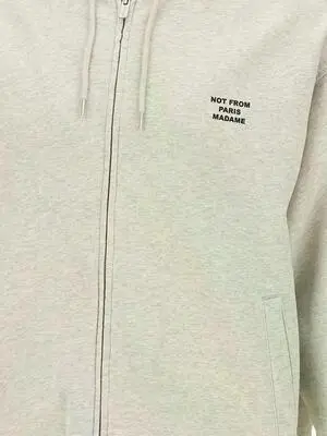 Drole De Monsieur Logo-print Zip-up Hoodie