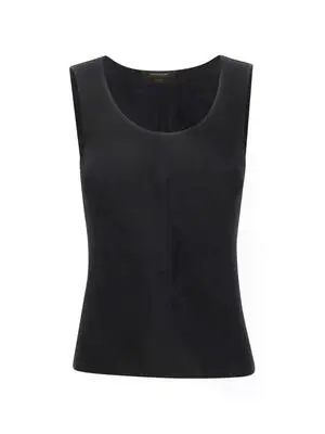 GRAN SASSO Scoop-neck Tank Top - Black