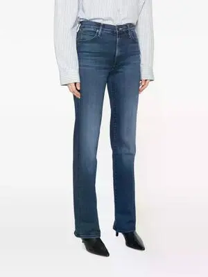 MOTHER Kick It Zip-up Straight-leg Jeans