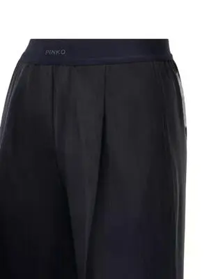 Pinko Herringbone-pattern Wide-leg Trousers