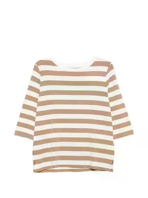 Majestic Filatures Stripe-pattern T-shirt - Neutrals