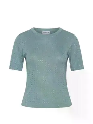 Marella Rhinestone-embellished T-shirt - Blue