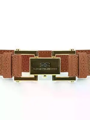 Elisabetta Franchi Logo-plaque Pebbled-effect Belt
