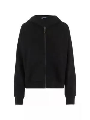 Max Mara Logo Embroidered Zip-up Hoodie