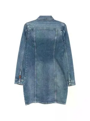 7 For All Mankind Long-sleeve Button-up Mini Dress