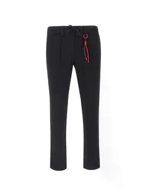 PEOPLE OF SHIBUYA Ochi Drawstring Waist Trousers - Black