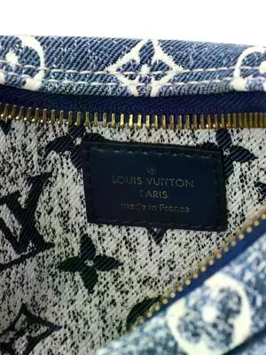 LOUIS VUITTON Monogram Jacquard Denim Loop Hobo Bag - Blue
