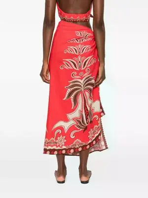 Farm Rio Ainika Floral-print Maxi Skirt