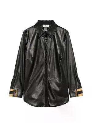 Elisabetta Franchi Gold-tone Plaque Shirt - Black