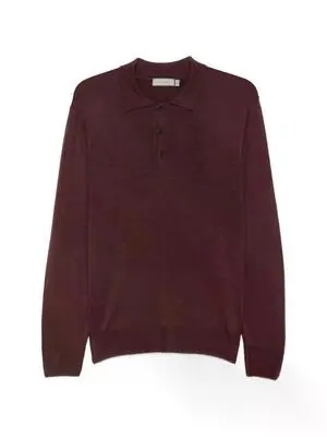 Canali Wool Polo Shirt - Red