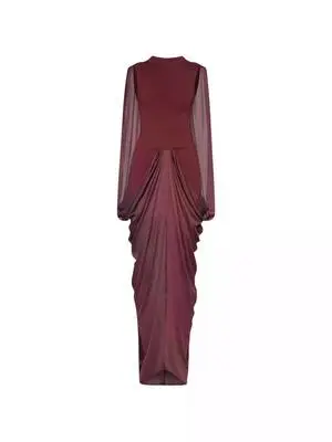 CHATS BY C.DAM Lynn Draped Straight-cut Maxi Dress