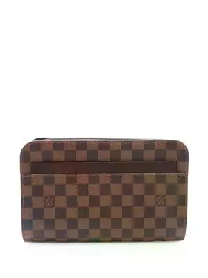 LOUIS VUITTON 2011 Saint Louis Damier Ebène Clutch Bag - Brown
