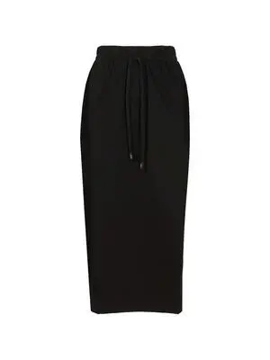 Max Mara Drawstring-waist Midi Skirt - Black