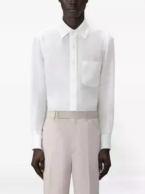 Thom Browne 4-bar Linen Shirt - White